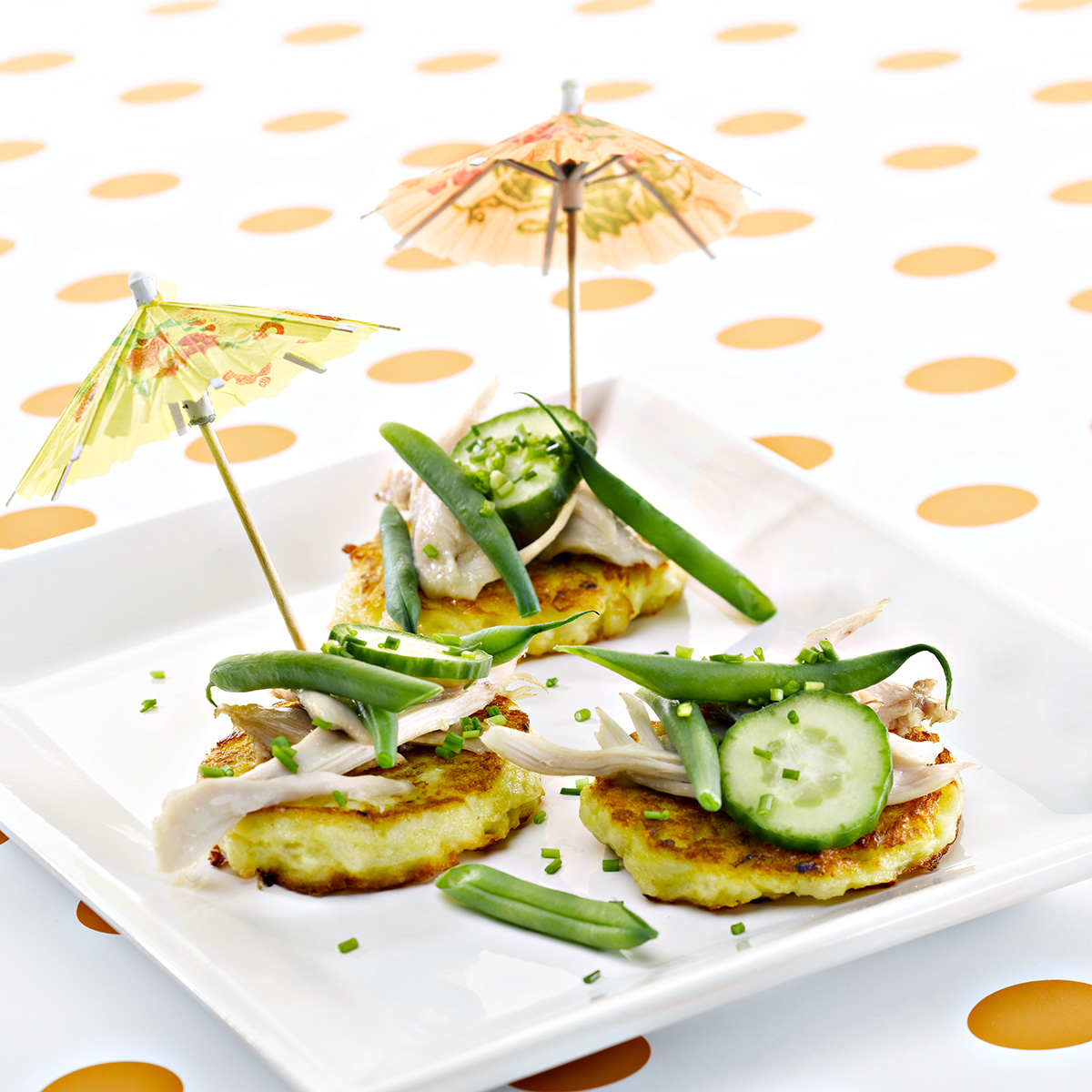 Rösti med kyllingesalat