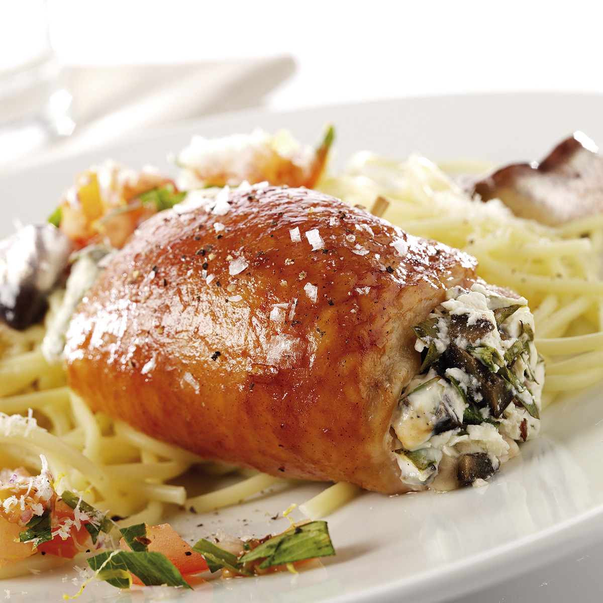 Sprøde kyllingeoverlår med rygeost